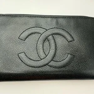 CHANEL | Bags | Chanel Caviar Large Timeless Cc Zip Around Wallet ...